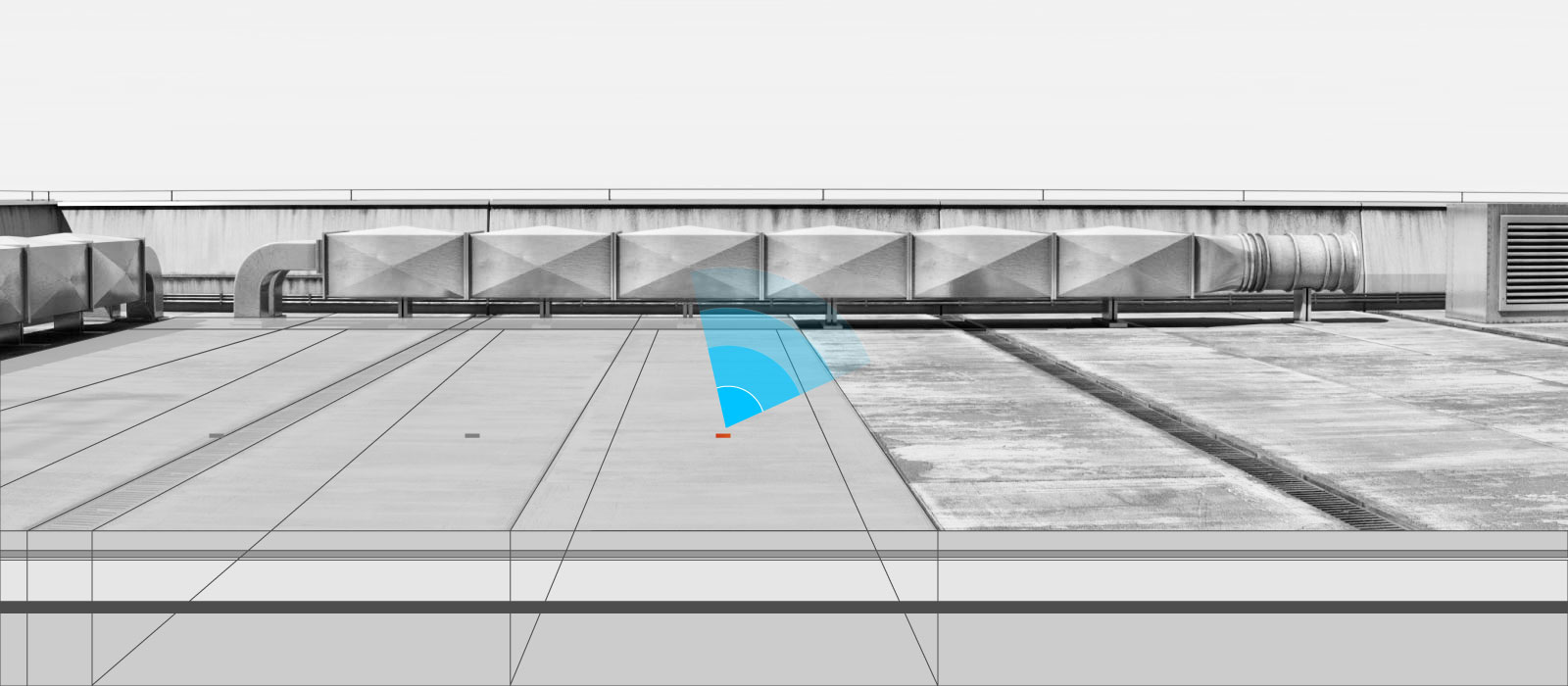 Hum-ID Flachdach, Aufbau, transparent | HUM-ID GmbH - Nässe unter Kontrolle